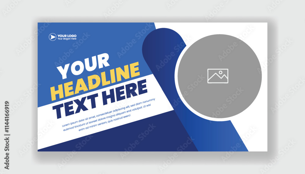 Modern editable YouTube thumbnail template design and Horizontal vector ...