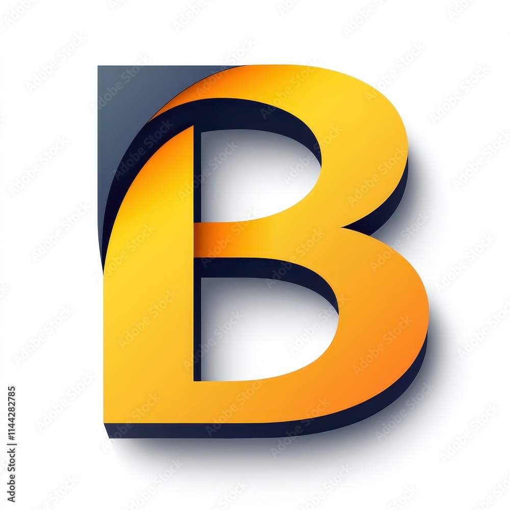 Design of modern and simple letter B icon logo illustration isolated on ...