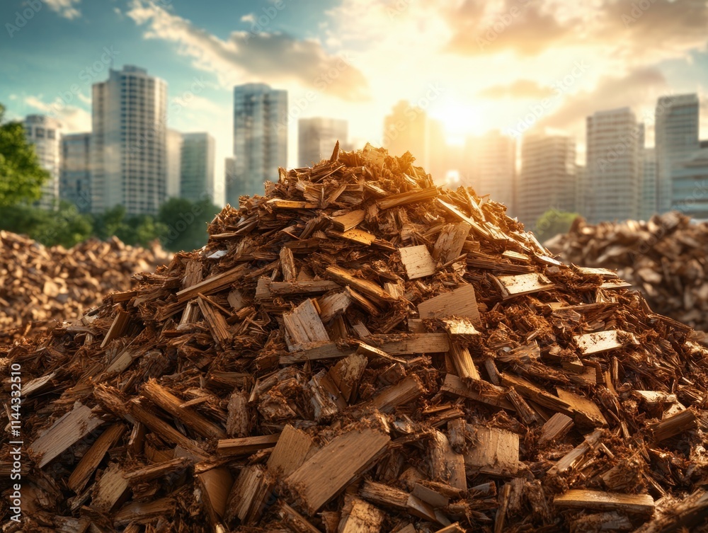 Witness the artistic representation of biomass transforming waste into ...