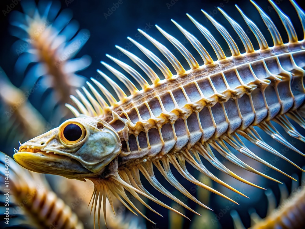 Fish Spine Anatomy, Detailed Macro Photography, High Resolution Image ...