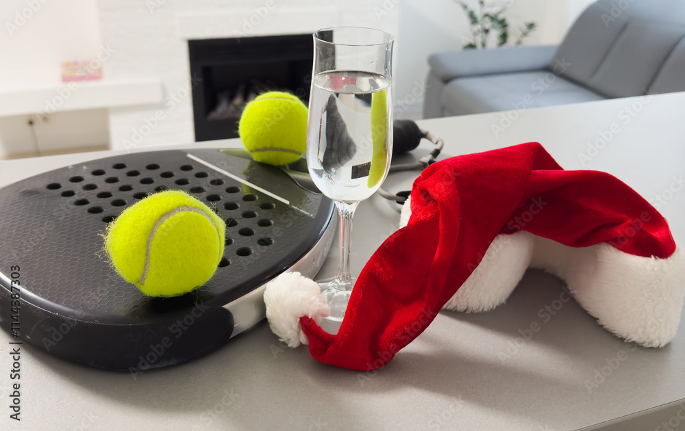 Christmas Open Padel Tournament. Poster for social networks for New ...