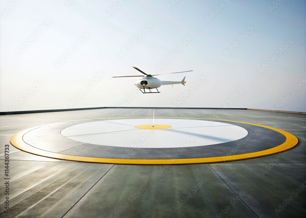 Ilustración de Stock Minimalist Helipad: Clean Aerial Landing Pad ...