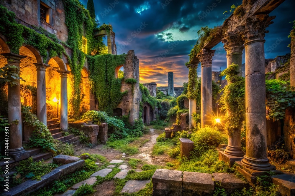 Ruined Background 5e: Long Exposure Fantasy Art, Dungeon, Decay ...