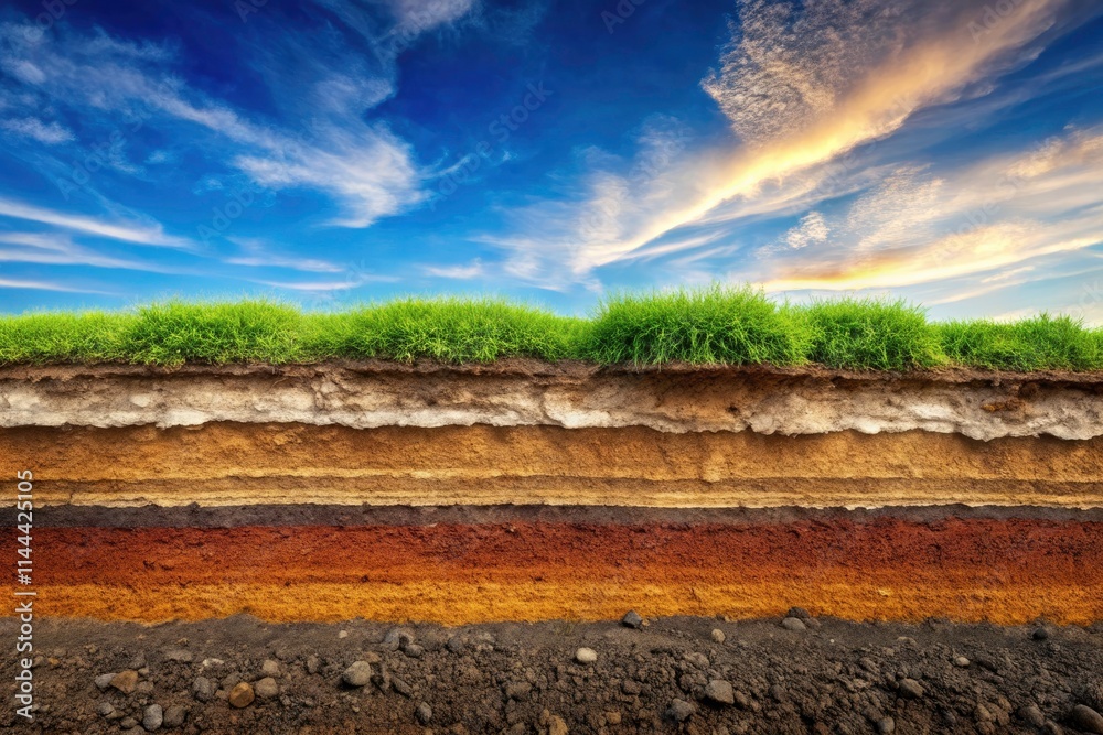 Soil Profile Layers: Cross-Section Showing Soil Composition, Texture ...