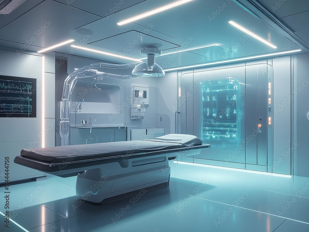 Futuristic medical facility high-tech hospital interior design modern ...