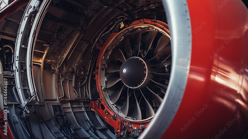 Airplane wheel compartment with mechanical components and hydraulic ...