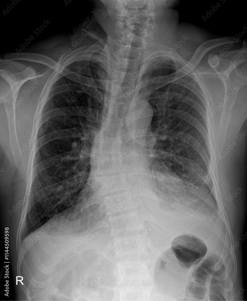 Human Thoracic Cavity X-Ray Film for Lung and Chest Imaging Stock Photo ...