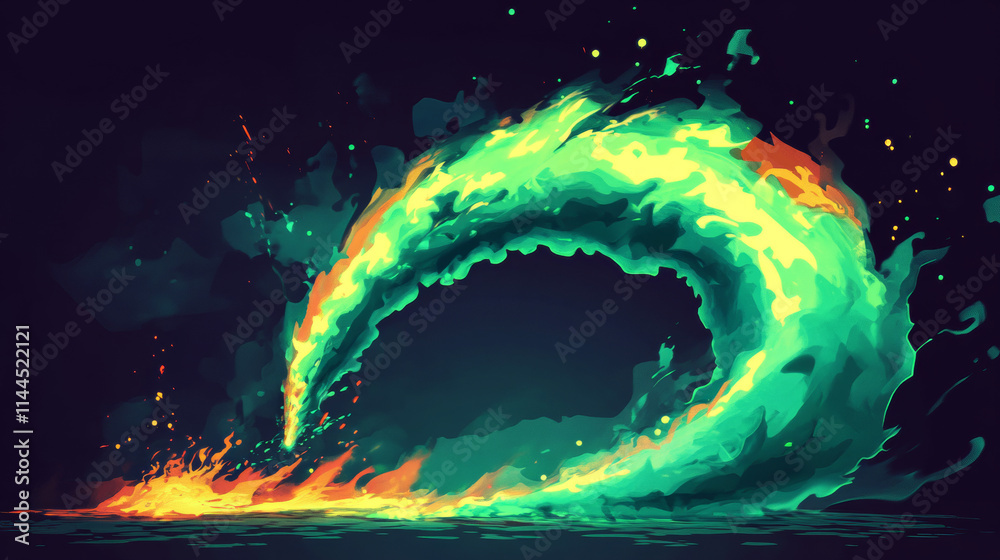 ภาพประกอบ Stock Vfx tornado storm sprite animation effect game cartoon ...