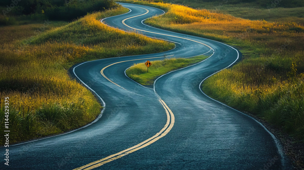 Road, winding and fork highway isolated on transparent background ...