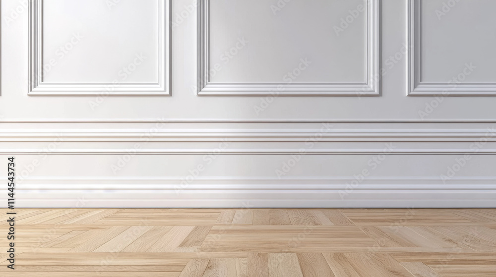 Realistic set of classic white baseboard molding png isolated on ...