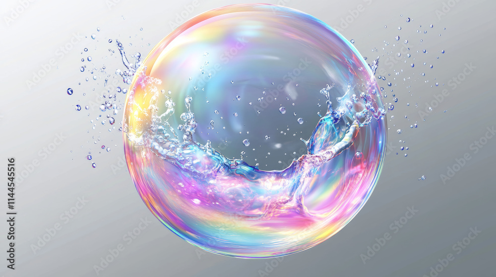 Realistic animation set of bubble burst isolated on transparent ...