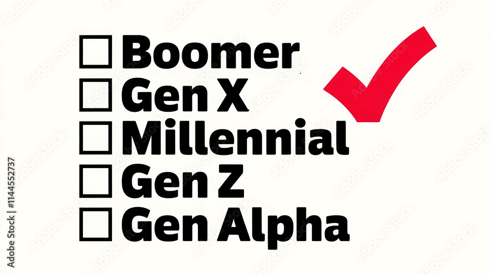 Generational Checklist. The image displays a checklist with five ...