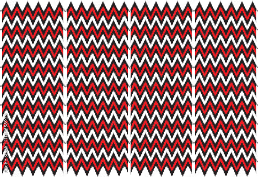 A dynamic chevron pattern in red and black, featuring a series of ...