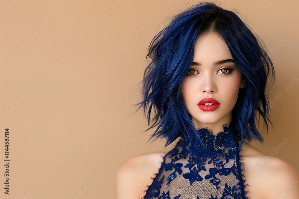 colorful fashion photography, in a stunning photo shoot, a model ...