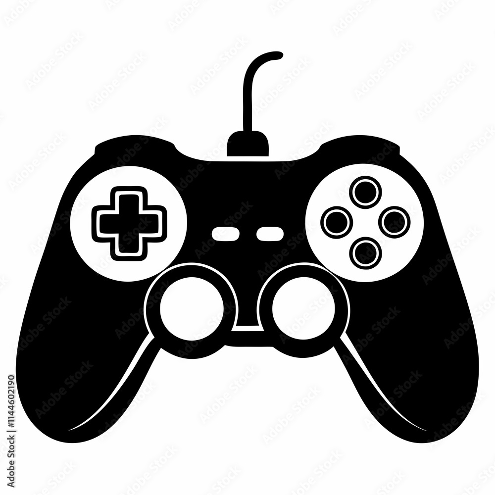 Game pad icon. Game controller silhouette vector design, Video game ...