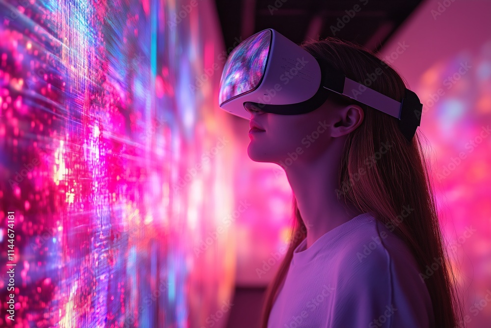 Immersive creative experience with virtual reality in vibrant visual ...