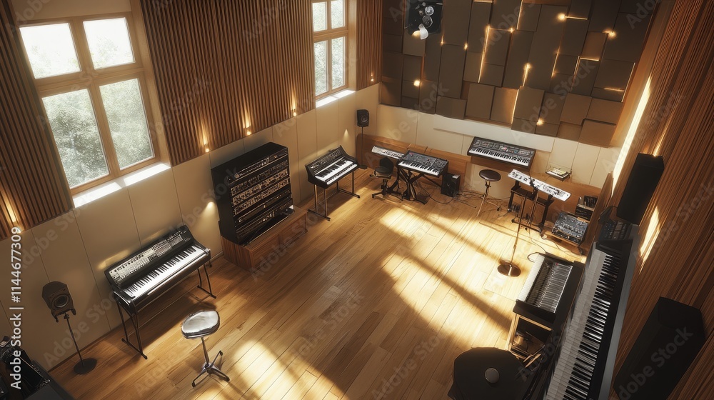 Architectural layouts for a premium music studio featuring soundproof ...