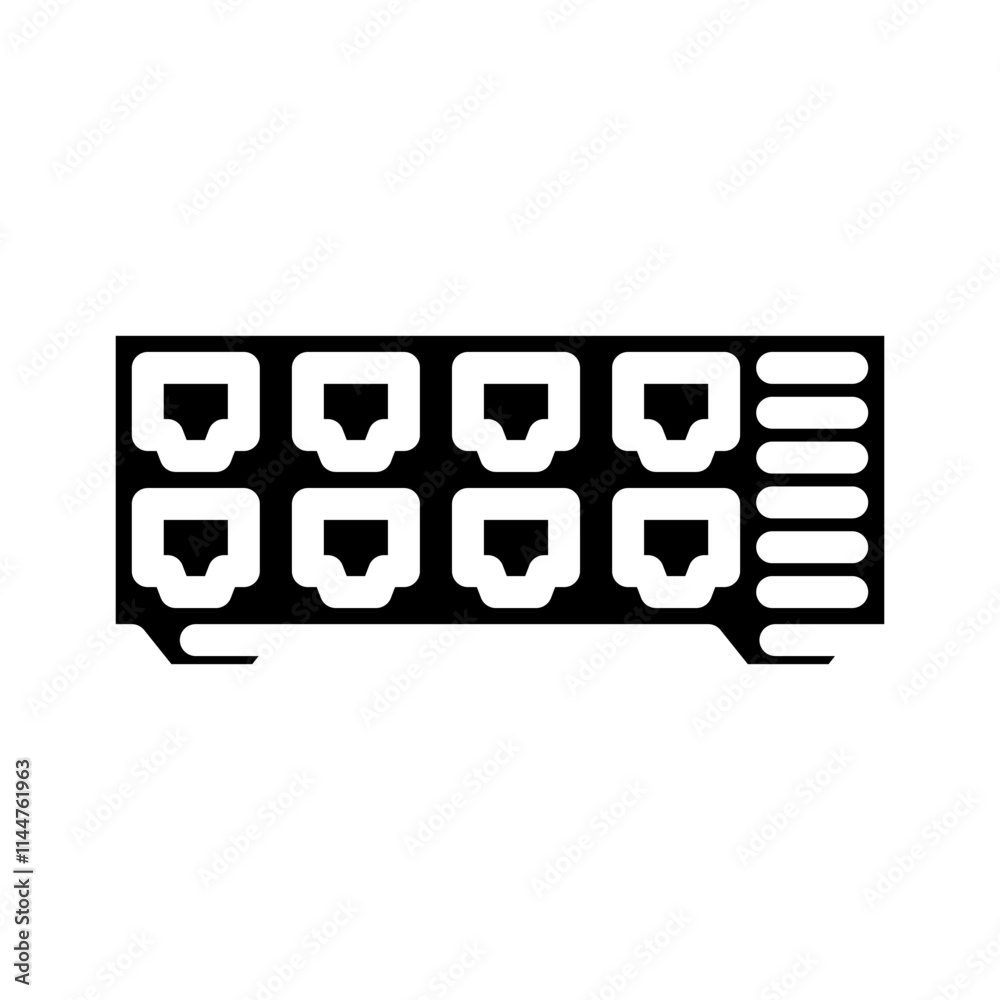 network switch data center glyph icon vector. network switch data ...