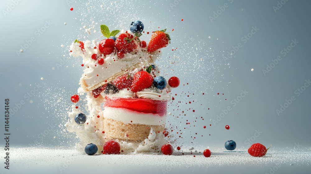Creating stunning artistic dessert presentations with layered cakes on ...