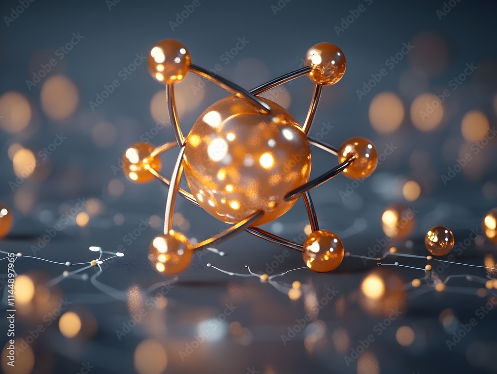Foto de Stock Highly Detailed 3D Schematic of a Technetium Atom ...