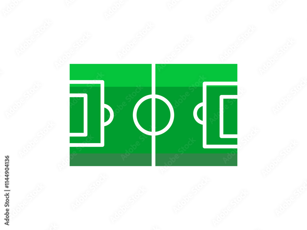 football field icon, simple flat style, illustration, logo sign symbol ...