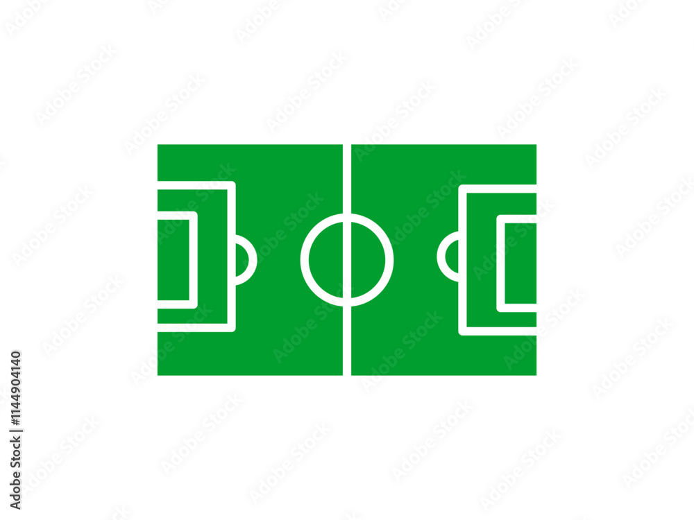 football field icon, simple flat style, illustration, logo sign symbol ...