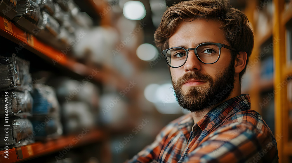 Store Manager Evaluating Display Compliance in US Electronics Store ...