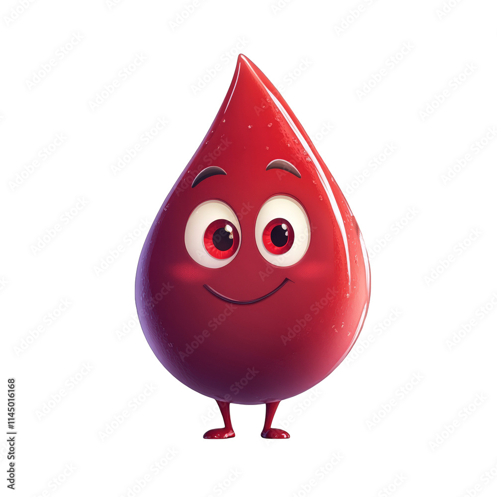 Cute Happy Blood Drop Character Medical Healthcare Blood Donation World ...