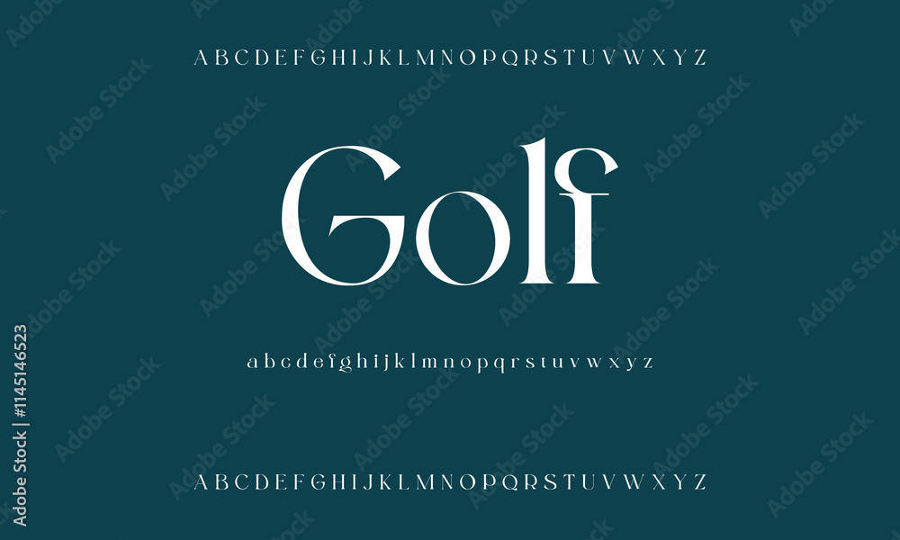 Classic serif font alphabet letters fancy gentle typographic design ...