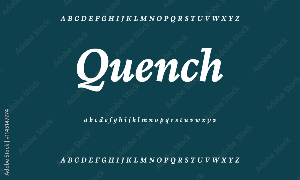 Classic serif font alphabet letters fancy gentle typographic design ...