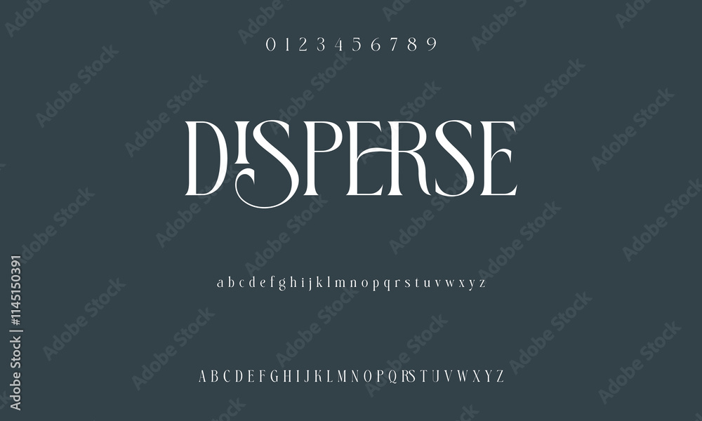 Vector de Stock Luxury serif font in modern style. Elegant wedding ...