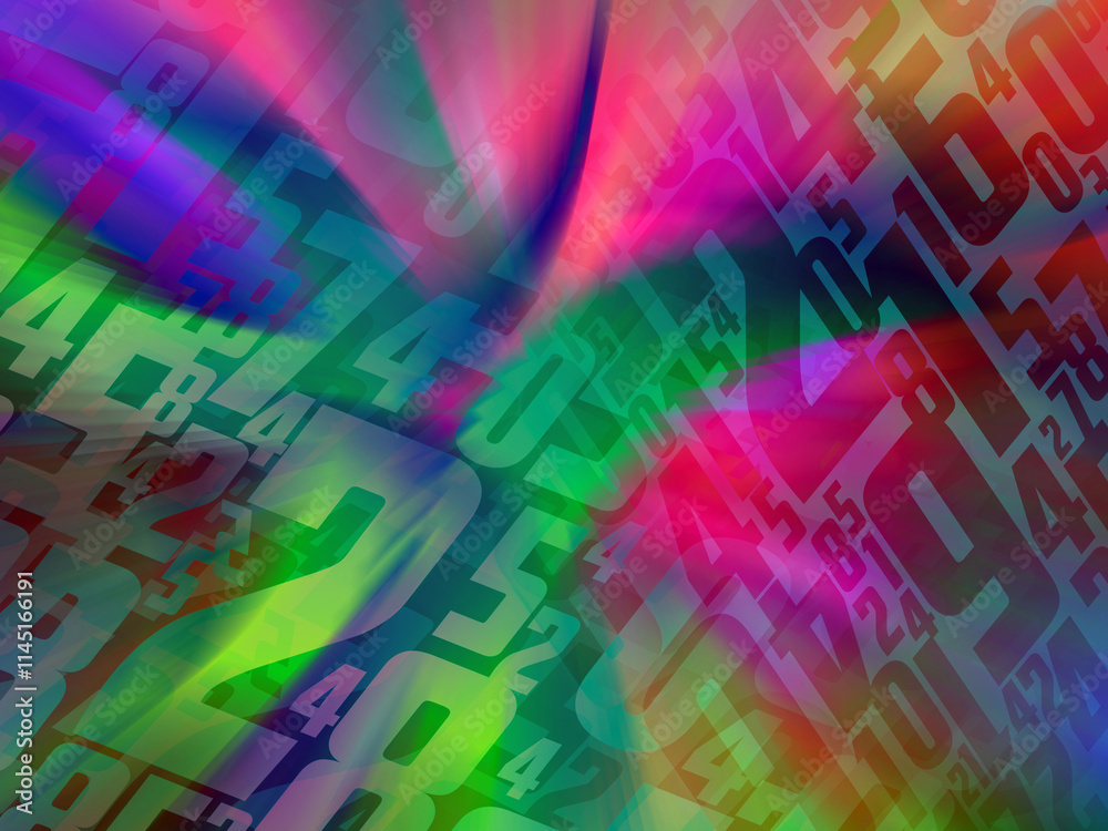 large number two and numbers and blur stacked on top of each other on ...