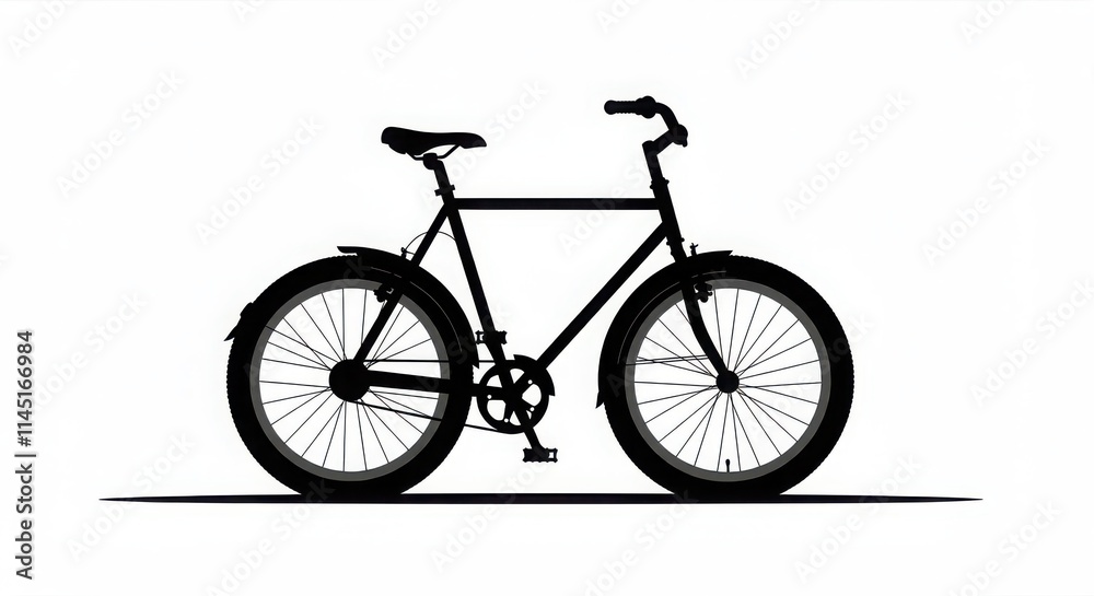 Cycle black and white Silhouette isolated background, Silhouette of a ...