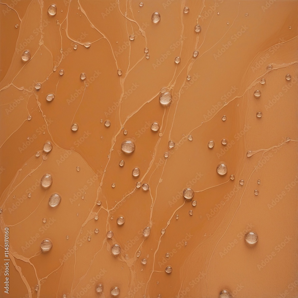 water drops on a backround with pantone 2025 color of the year mocha ...