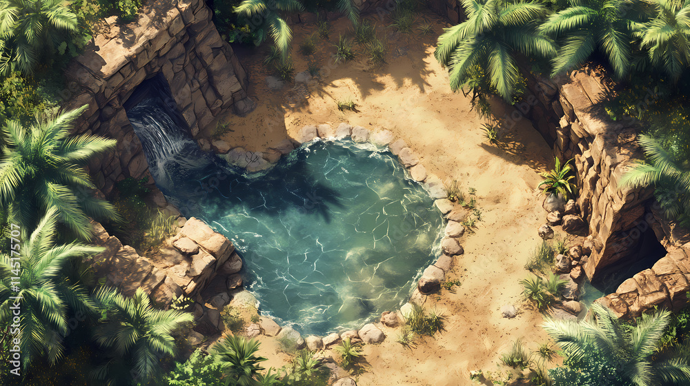 Dnd battlemap battlemap style for oasis environment: realistic and ...