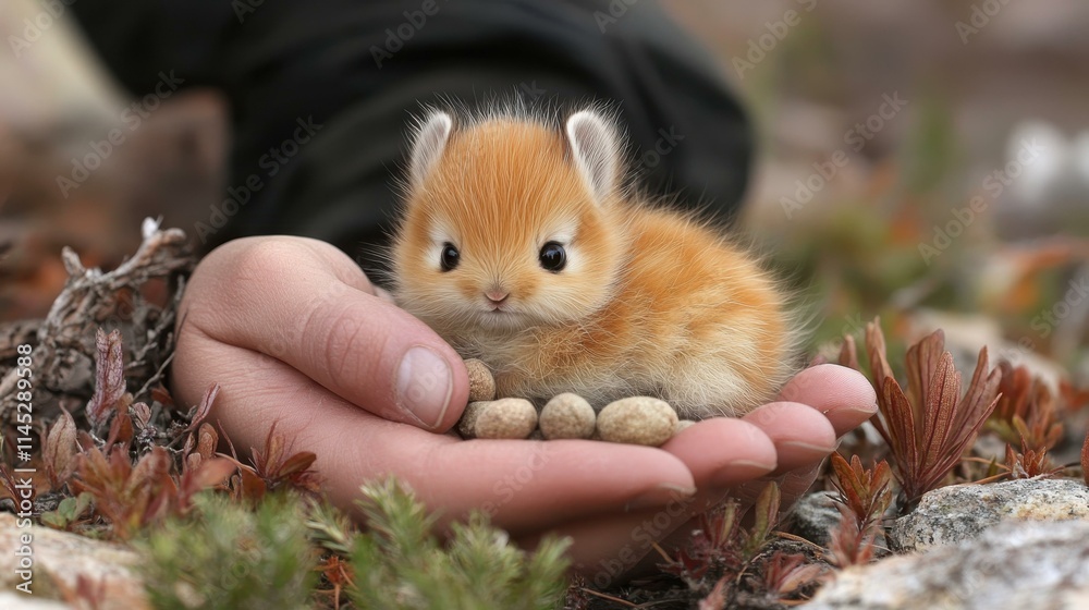 Tiny animals Teeny tiny animals Abstract image One main object high ...