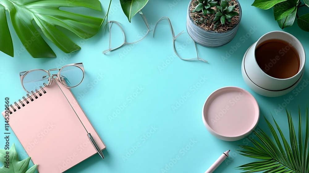 Chic Pinterest pin template with a grid layout soft colors and space ...