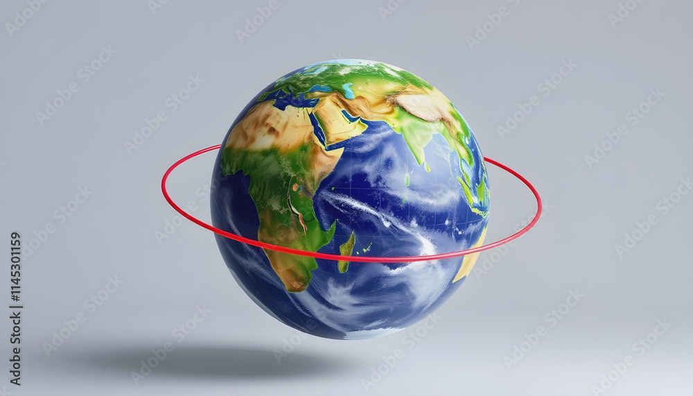 It is 3d animated magnetic earth model rotating with magnetic line from ...