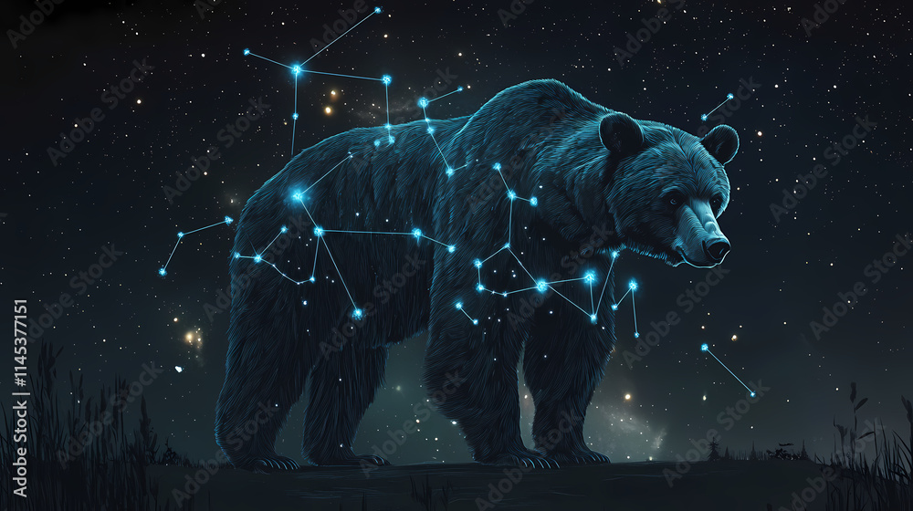 The great bear ursa major a scene showing the ursa major constellation ...
