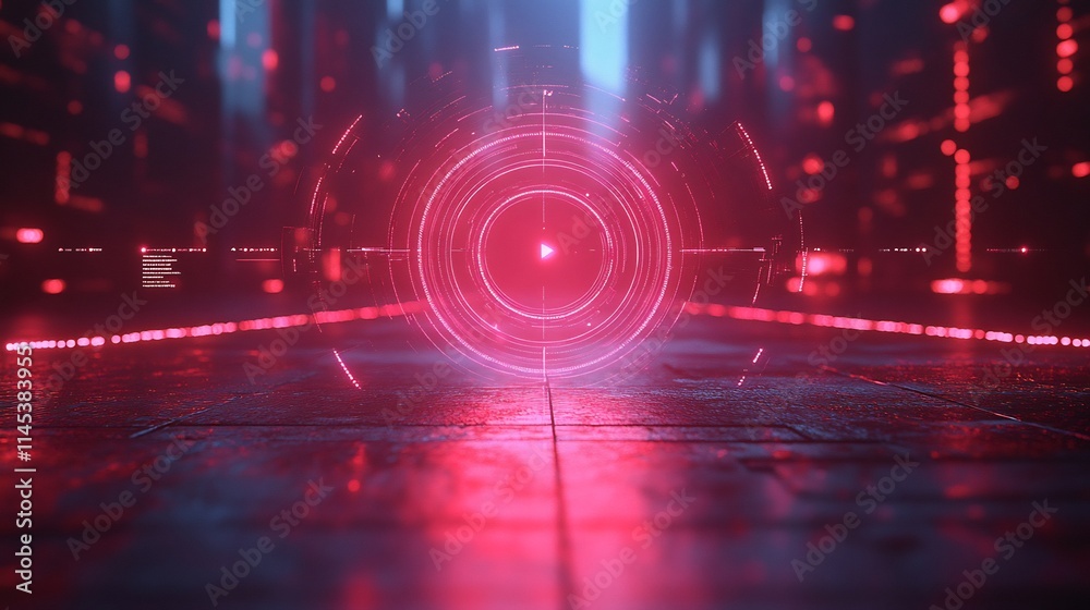 Dynamic YouTube end screen template with bold typography and circular ...