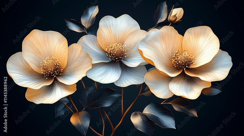 Floral logo with intricate details and transparent background ideal for ...