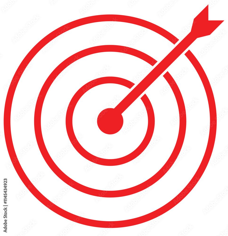 Red target icon. Gun target, focus, crosshair, reticle, viewfinder ...