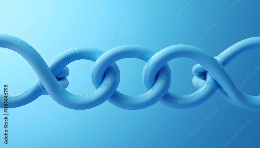 abstract blue background with circles interlinked each other to make a ...
