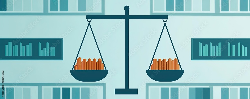 Net zero sustainability idea. A visual representation of balance in ...