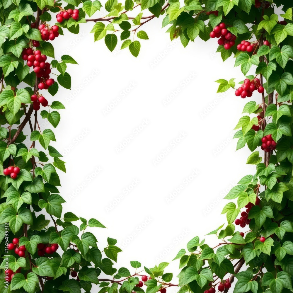 Bush grape or three-leaved wild vine cayratia (cayratia trifolia) liana ...