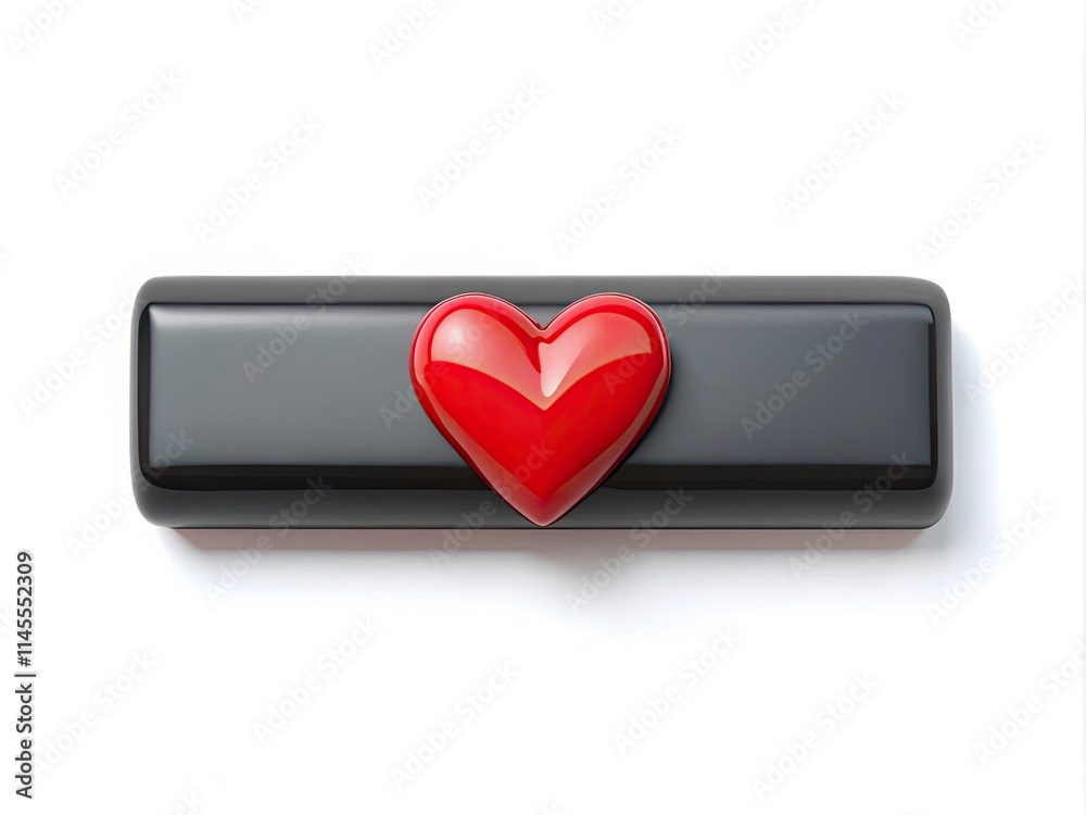 Black Line Game Life Bar: Health Heart Meter, UI Design, Game Interface ...