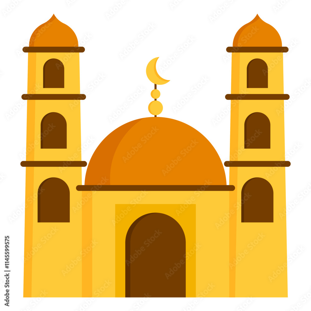 Cartoon mosque islamic building clipart illustration Stock Vector ...