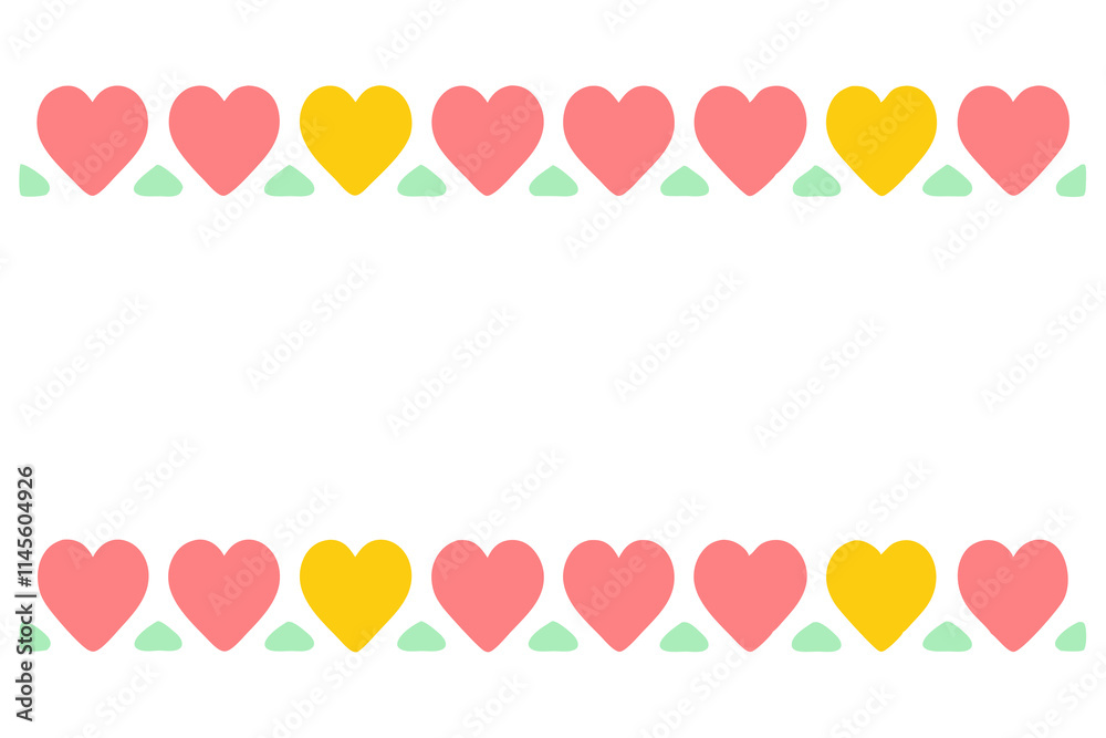 love hearts border love symbol illustration isolated on transparent png ...