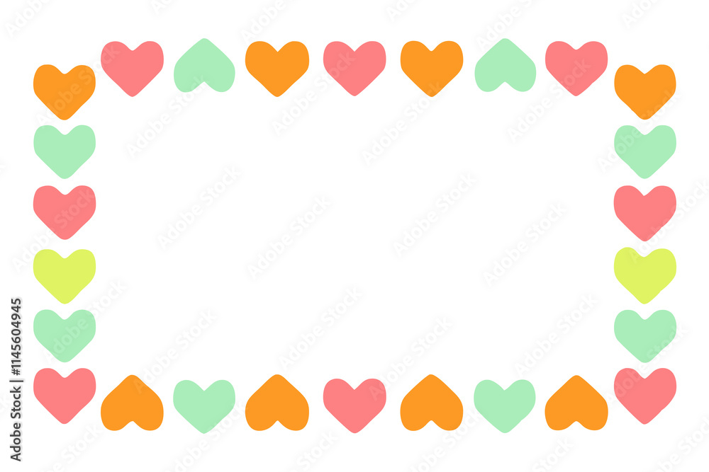 love hearts border love symbol illustration isolated on transparent png ...