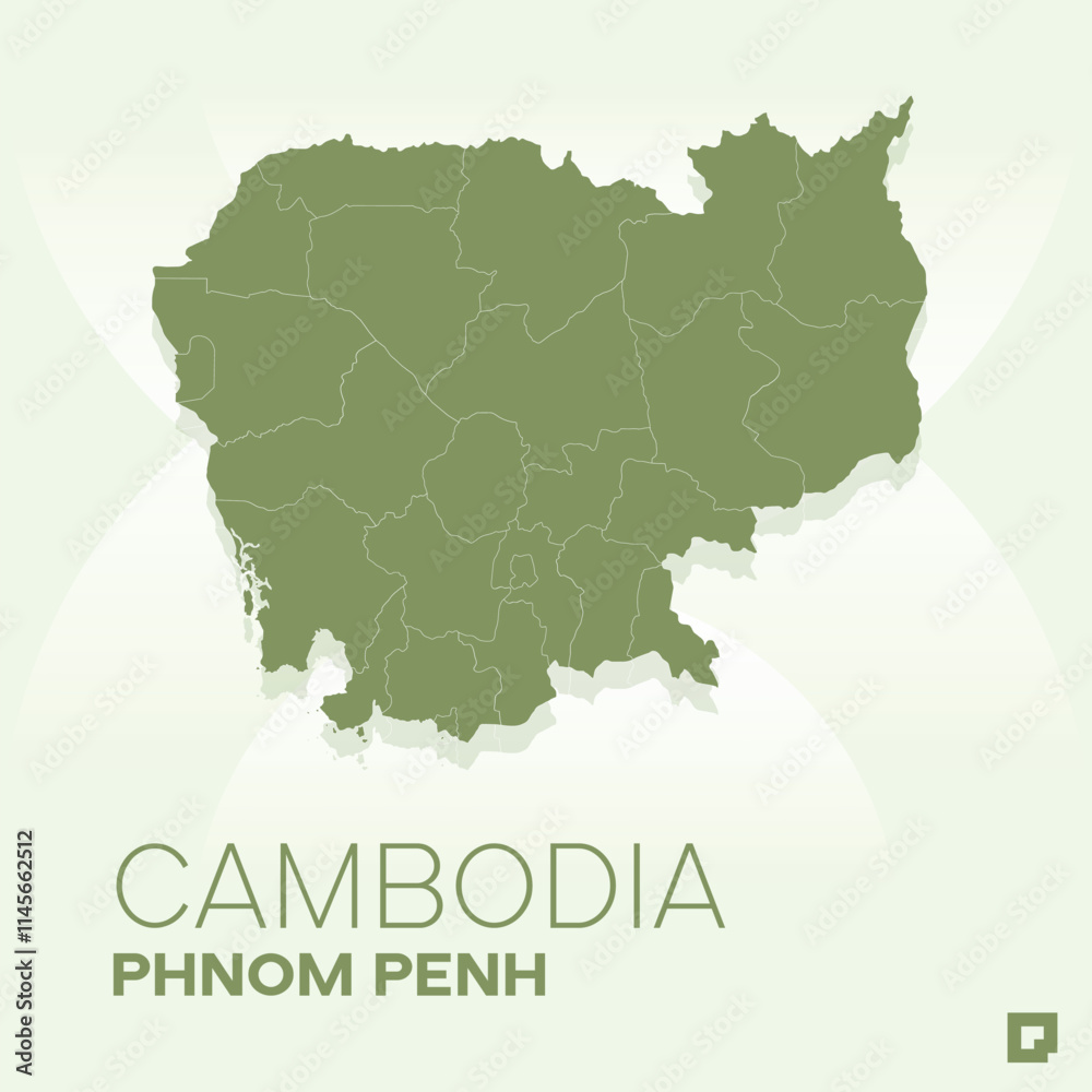 Cambodia vector map, Vector map of Cambodia, editable eps, AI files ...